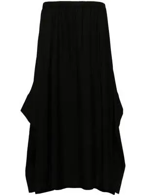 Yohji Yamamoto Midi Skirt With Asymmetric Hem