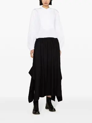 Yohji Yamamoto Midi Skirt With Asymmetric Hem