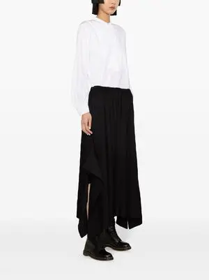 Yohji Yamamoto Midi Skirt With Asymmetric Hem