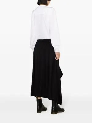 Yohji Yamamoto Midi Skirt With Asymmetric Hem