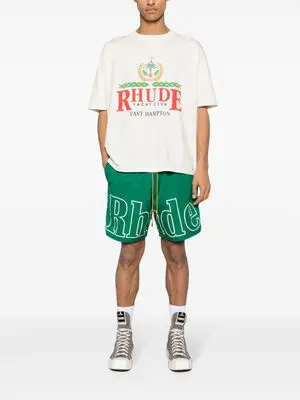 Rhude East Hampton Crest Cotton T-shirt