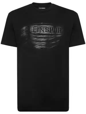 PLEIN SPORT Logo-print Cotton T-shirt - Black