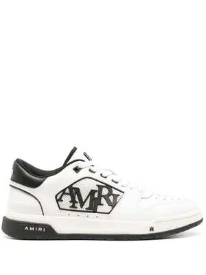 Amiri Logo-embossed Leather Sneakers - White