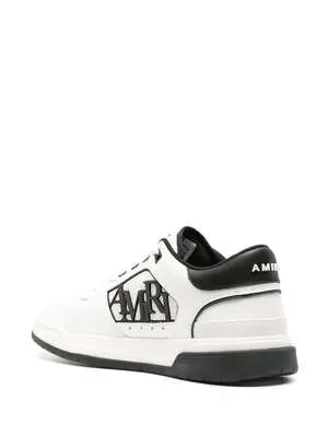 Amiri Logo-embossed Leather Sneakers - White