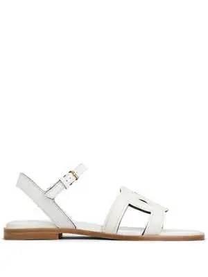 TOD'S Kate Leather Sandals - White