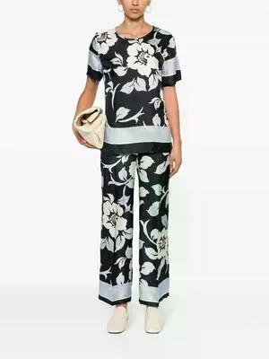 P.a.r.o.s.h Floral-print Silk Blouse