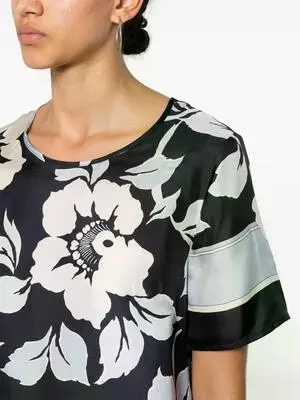 P.a.r.o.s.h Floral-print Silk Blouse