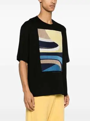 LANVIN Daunou-embroidery Cotton T-shirt
