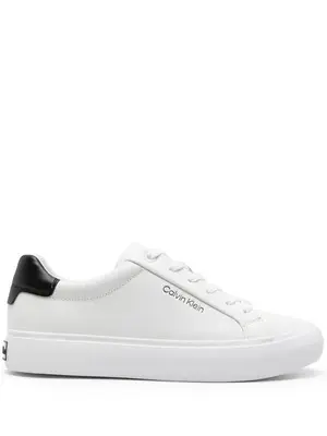 Calvin Klein Debossed Leather Sneakers