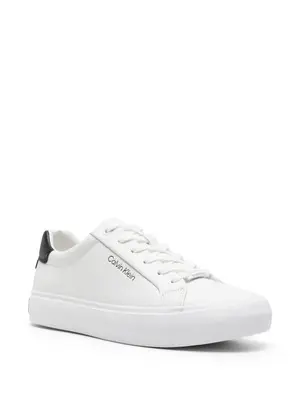 Calvin Klein Debossed Leather Sneakers