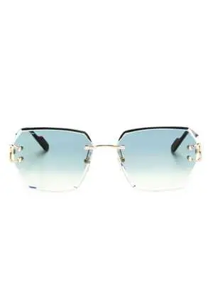 CARTIER Signature C Geometric Sunglasses - Blue