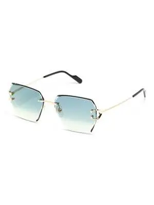 Cartier Signature C Geometric Sunglasses - Blue