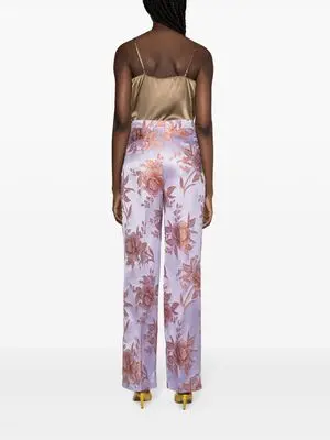 Etro Floral-jacquard Satin Trousers