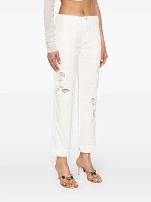Ermanno Scervino Macramé-lace Embellished Trousers