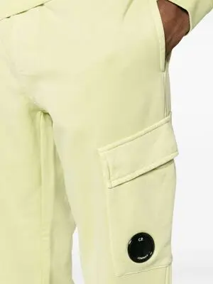 C.P. COMPANY Lens-detailed Cotton Track Pants - Green