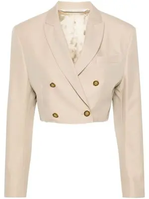 Palm Angels Double-breasted Cropped Blazer