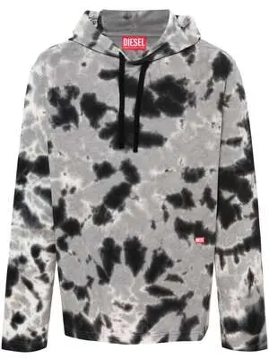 DIESEL® Cotton Tie-dye Hoodie