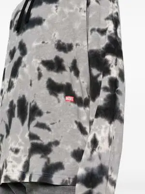 DIESEL® Cotton Tie-dye Hoodie