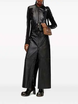 DIESEL® L-tot Leather Maxi Dress