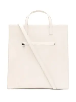 COURREGES Heritage Leather Tote Bag - Neutrals