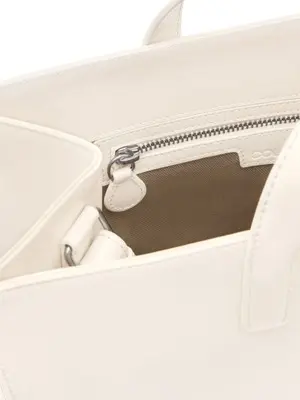COURREGES Heritage Leather Tote Bag - Neutrals