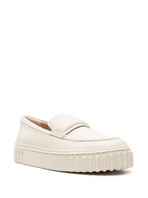 Clarks Mayhill Cove Leather Loafers - Neutrals