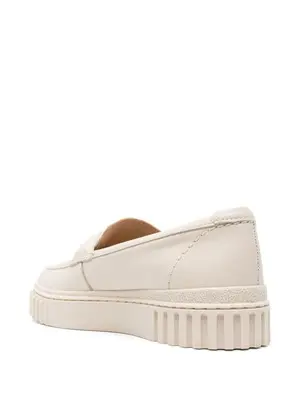 Clarks Mayhill Cove Leather Loafers - Neutrals