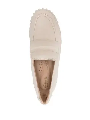 Clarks Mayhill Cove Leather Loafers - Neutrals