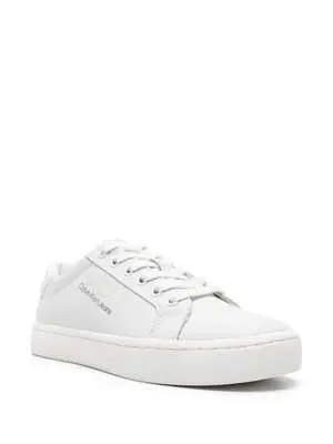 Calvin Klein Logo-embossed Leather Sneakers