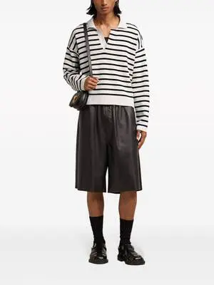 Ami Striped Polo Jumper