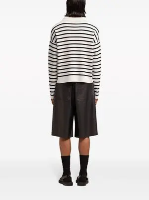Ami Striped Polo Jumper