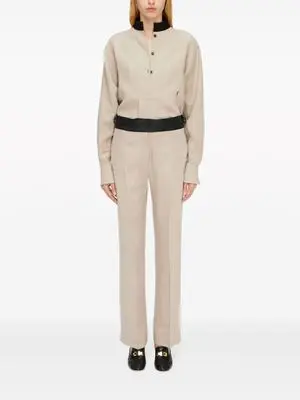 FERRAGAMO Logo-embroidered Linen Shirt