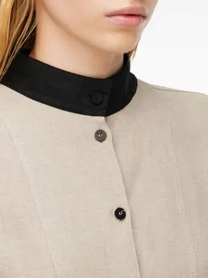 FERRAGAMO Logo-embroidered Linen Shirt