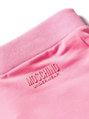 Moschino Logo-appliqué Jersey Mini Shorts