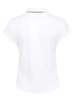Herno Logo-tape Cotton Polo Top - White