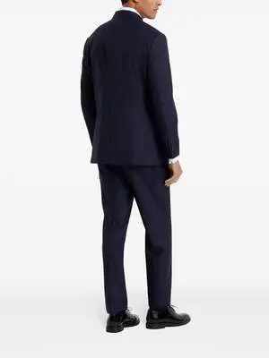 Brunello Cucinelli Double-breasted Wool Suit - Blue