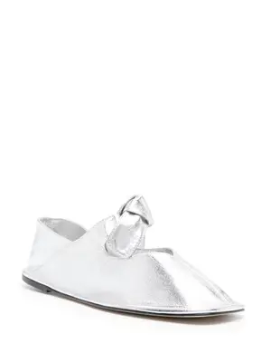 Hereu Llasada Metallic Ballerina Shoes - Silver
