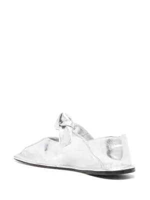 Hereu Llasada Metallic Ballerina Shoes - Silver