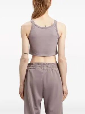 Palm Angels Logo-print Cropped Tank Top - Purple