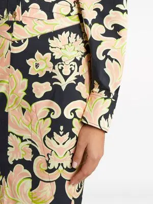 Etro Abstract-print Cotton Midi Skirt