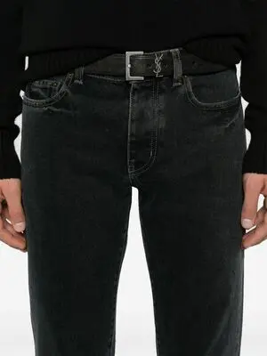 Saint Laurent Logo Button Jeans