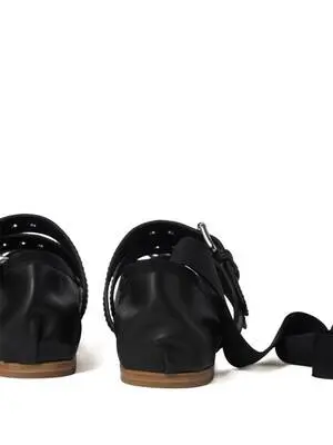 Miu Miu Buckled Ballerina Shoes - Black