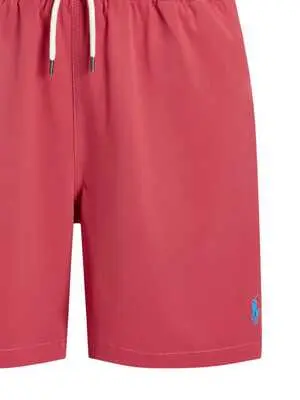 Polo Ralph Lauren Recycled Polyester Swim Shorts With Signature Pony Motif - Red