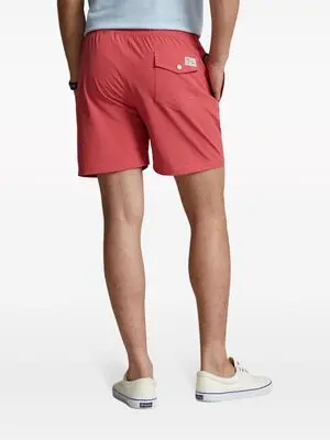 Polo Ralph Lauren Recycled Polyester Swim Shorts With Signature Pony Motif - Red