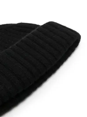 TOTEME Cashmere Ribbed-knit Beanie - Black