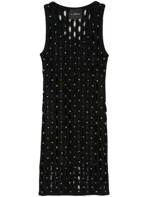John Richmond Crystal-embellished Knit Dress