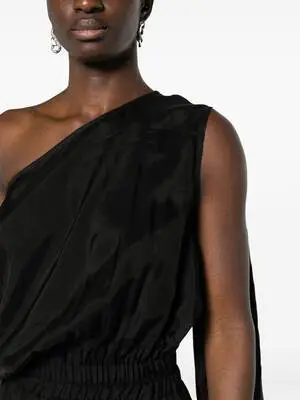 Rick Owens Atena Bodybag Satin Jumpsuit - Black