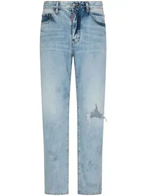 Dsquared2 Ripped Straight-leg Jeans