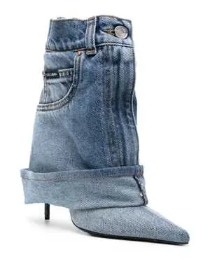 Dolce & Gabbana 105mm Denim Ankle Boots
