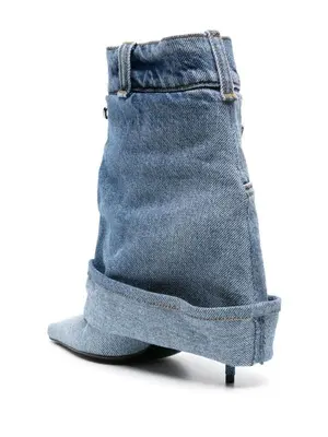 Dolce & Gabbana 105mm Denim Ankle Boots